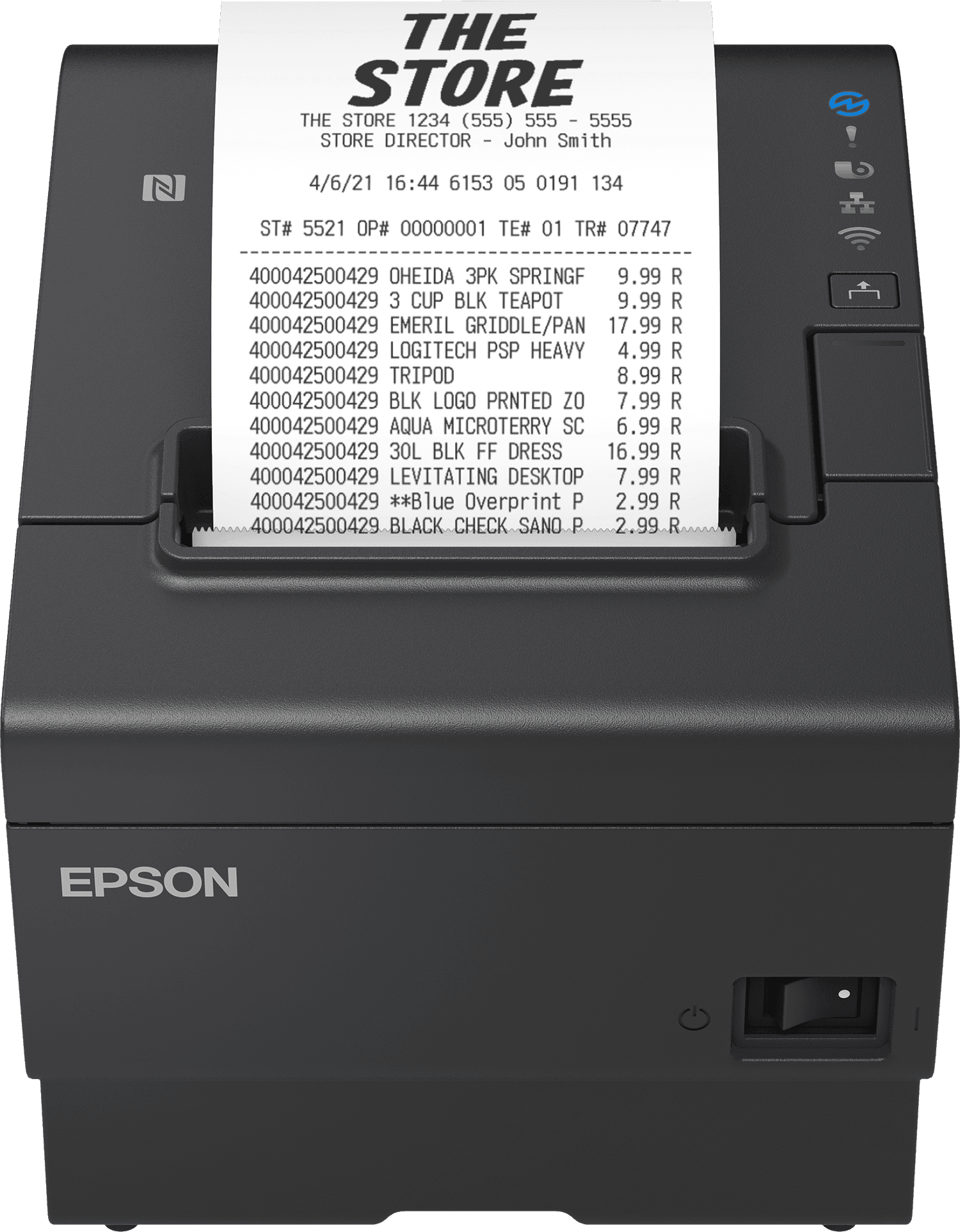 Epson TM-T88VII (152A0): USB, Ethernet, Fixed Interface, PS, UK, Black ...